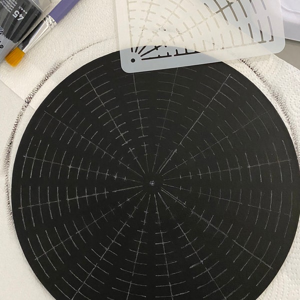 Large Quarter Mandala Circle Template Stencils 16 Sections - Etsy