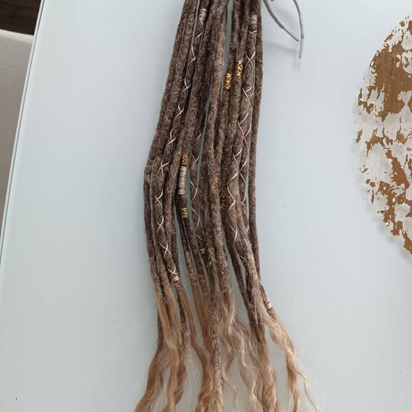 Brown Mix Synthetic Dreadlock Extensions: Boho Viking Style - Etsy