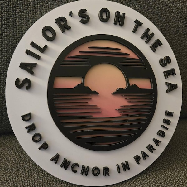 3D Round Logo Sign | Laser Cut MDF, PVC Interior Business Sign - Etsy