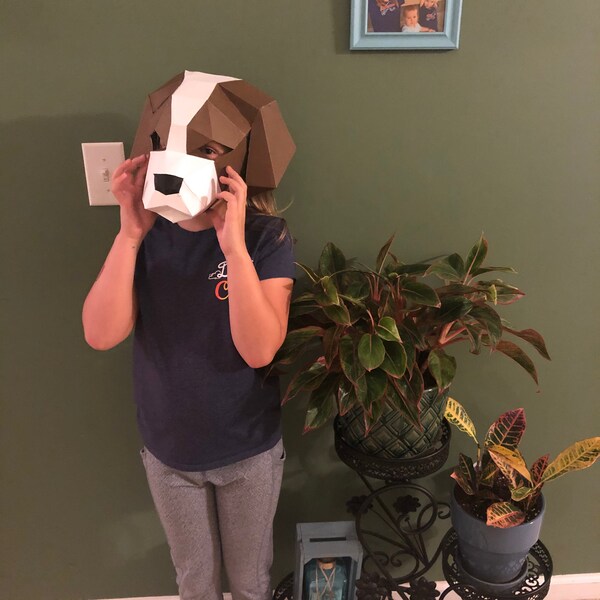 DIY Papercraft Cocker Spaniel,cavalier King Charles,cocker Spaniel Mask ...