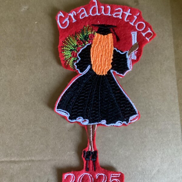 Graduation Embroidery Design Graduation Girl - Etsy