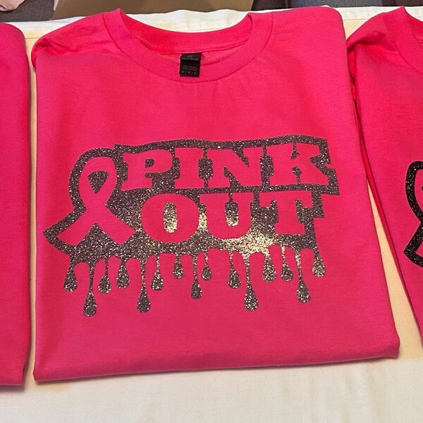 Pink Out Drip Breast Cancer SVG JPG PNG - Instant Digital Download - No ...