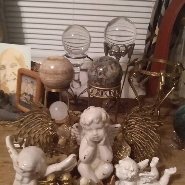 Crystal Clear Leaded Crystal Ball With Wood Stand Gazing Crystal Ball ...