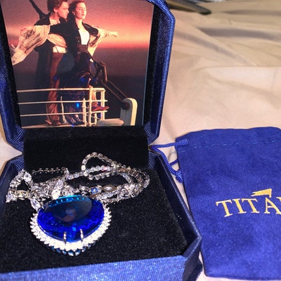 Collar Titanic, Collar Corazón del Océano, Amor para siempre, Collar de Zafiro, Inspirado en ...