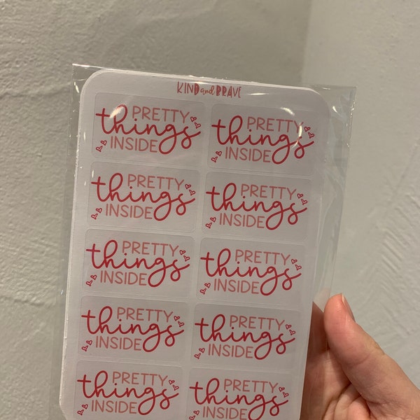 Pretty Things Inside Packaging Stickers | Small Business Stickers ...