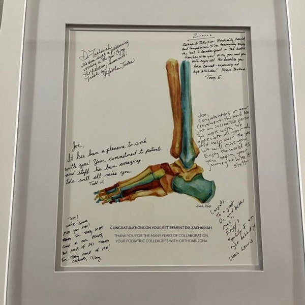 Foot and Ankle Bones Watercolor Print - Podiatry Print - Anatomy Art - Etsy