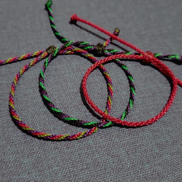 Multi Color Rope Bracelet, Pick Your Colors, Surfer Bracelet ...