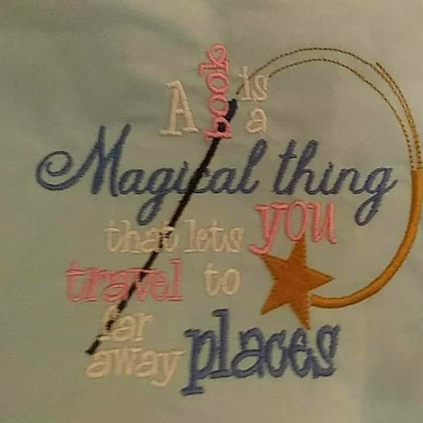 Reading Pillow Quote, Reading Pillow Embroidery Design, Saying Quotes ...