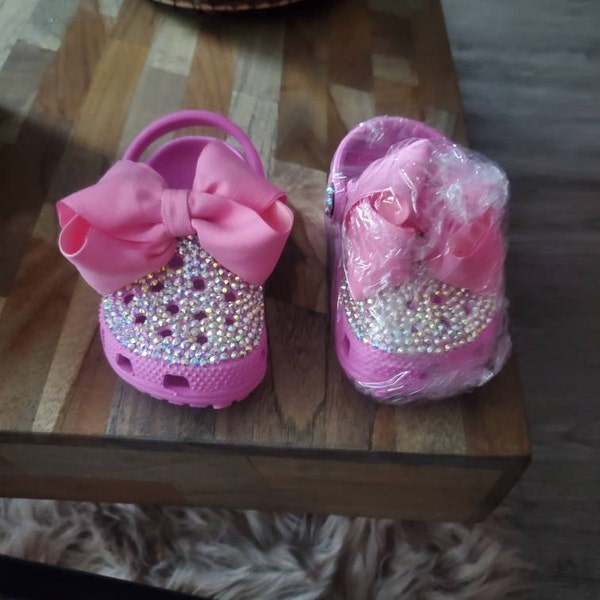 Custom Bling Rhinestone Crocs With Matching Bow - Etsy