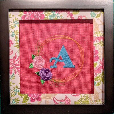 Frame Roses Embroidery Design, Frame Embroidery Design Machine, Floral ...