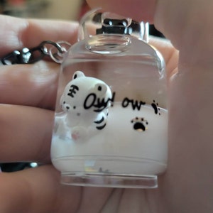 Astronaut Liquid Keychain Boba Keychain Quicksand Keychain - Etsy