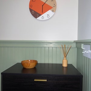 Turquoise Wall Clock Teal Blue Wall Art Color Block Wall Clock - Etsy