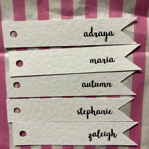 Personalised Gift Tags Kraft Brown or White Tags Wedding Favour Tags ...