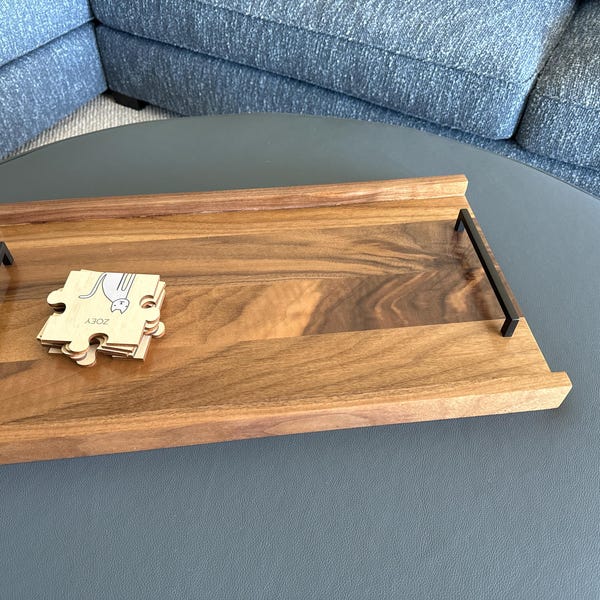 Ottoman Tray Table / Walnut Serving Tray - Etsy