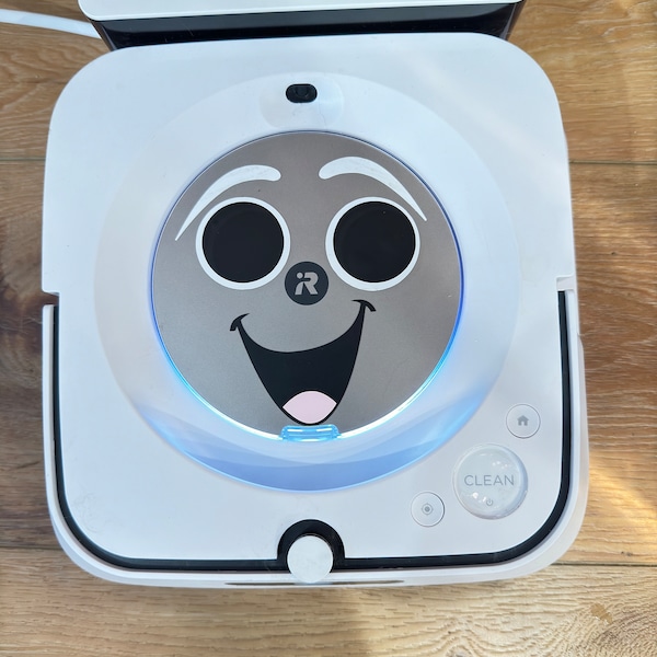 Happy Face Robot Face Decals for Your Robotic Floor Vac, Roomba Braava ...