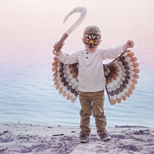 Hawk Costume Set / Felt Wings and Fierce Mask / Fly Like a Hawk / Kids ...