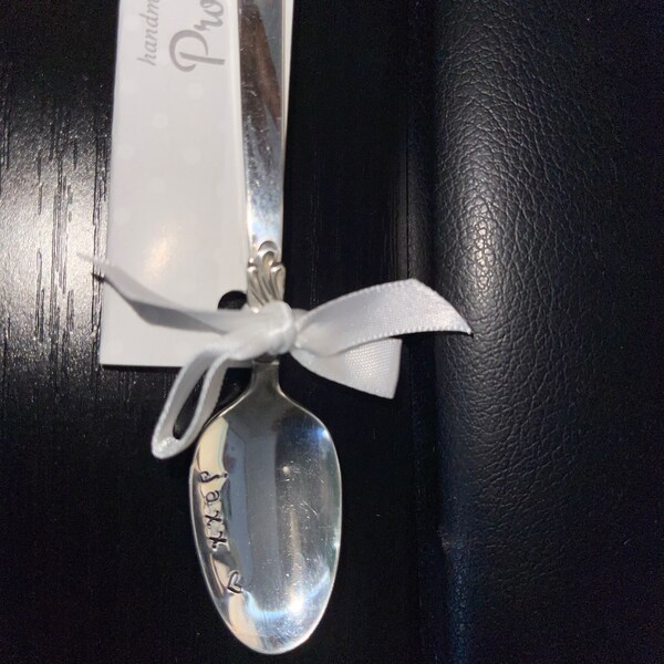 Antique Silver Baby Spoon, Personalized Baby Gift, Newborn Present ...