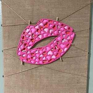 3D Layered Red Lips SVG DXF Valentine Svg 3D Mandala Svg Layered ...