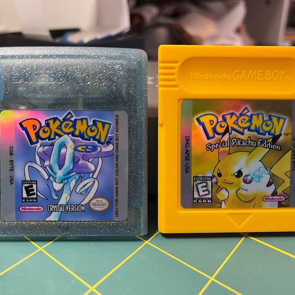 Pokemon Crystal Version Gameboy Replacement Label Precut Decal ...