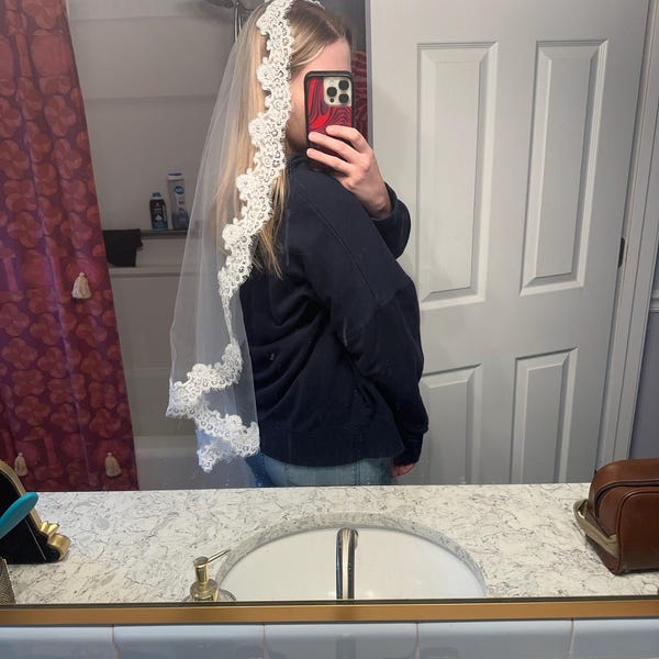 Eloise - Embroidered Wedding Veil, Cathedral Wedding Veil, Flower ...