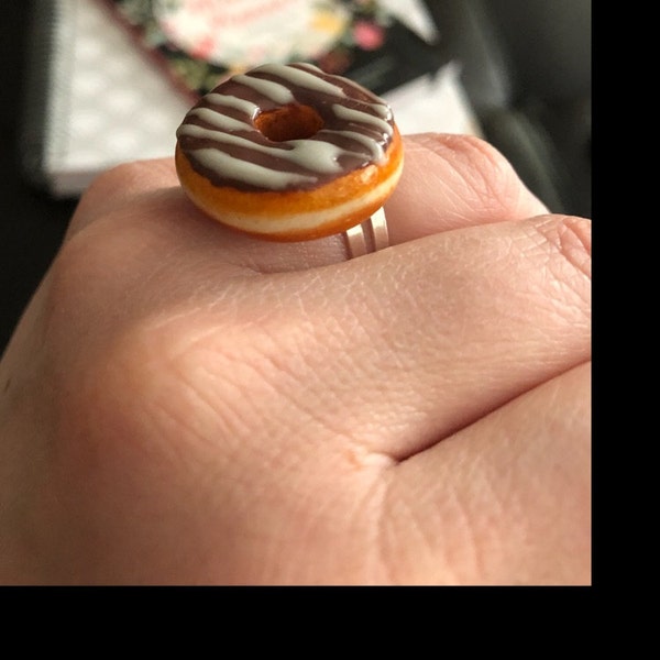 Donut Ring Jewelry // Miniature Food Jewelry, Realistic Food Charms ...