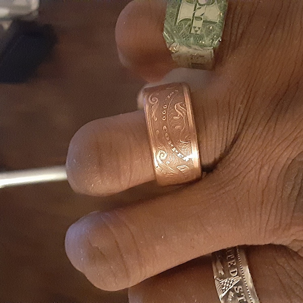 500-dollar Bill Silver Certificate Coin Ring. Handcrafted 1 Oz .999% ...