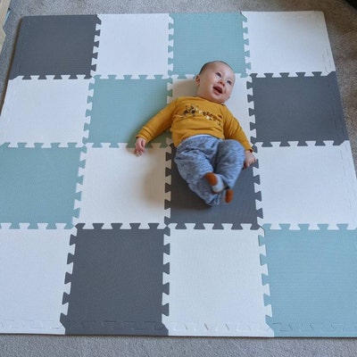 World Map & Animals Soft Play Mats Eva Foam Non Slip Baby Safe Soft ...