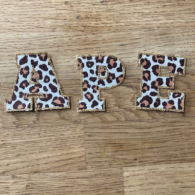 Custom Iron on Letters Patch, 2 Tone Double Colour Letter Patch, Iron ...