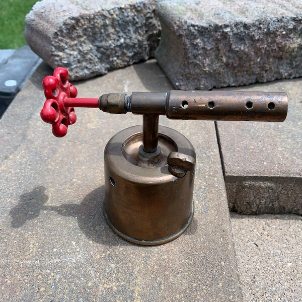 Vintage Blow Torch With Wooden Handle-turner Brass Works, Sycamore IL ...