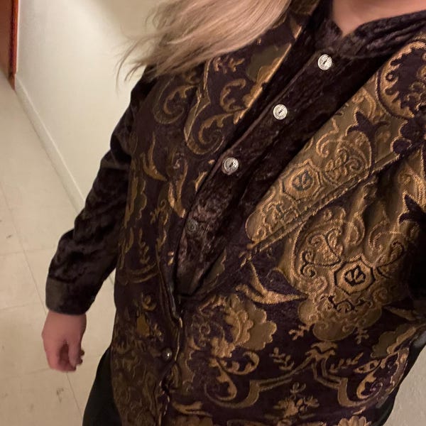 ROCKER PANTS Black Edwardian Brocade - Etsy