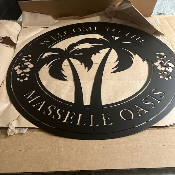 Personalized Tropical Patio or Pool Sign, Custom Tropical Sign - Etsy