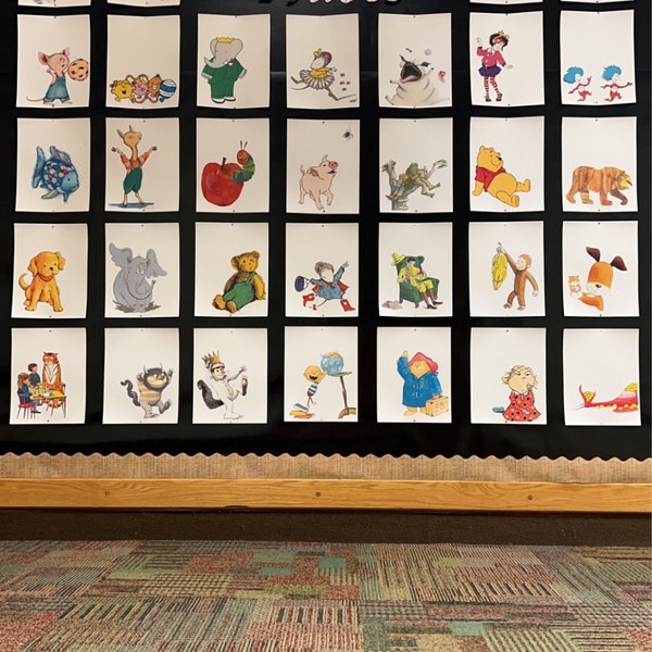 Children's Book Character Gallery Wall Poster Bundle, Printable ...