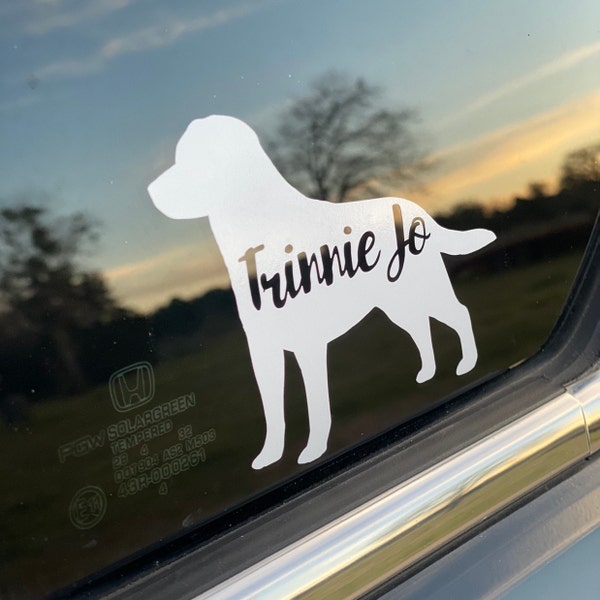 Personalized Lab Decal - Labrador Vinyl Sticker for Cars, Tumblers ...