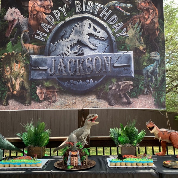 Jurassic Park World Dinosaur Birthday Photography Studio Backdrop ...