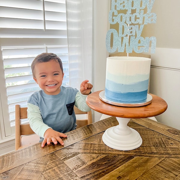 Glitter Happy Gotcha Day Cake Topper: Adoption Party Decor - Etsy