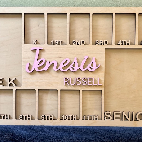 Personalized School Years Picture Frame | Pre-k Through Graduation ...