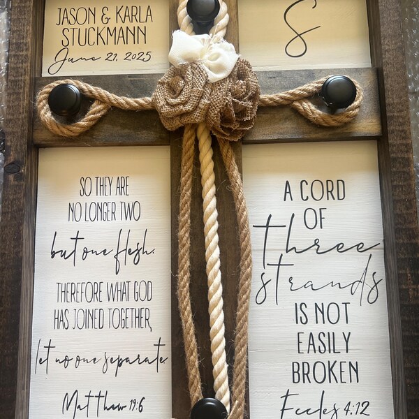 Unity Ceremony Sign Three Strands, A Cord of Three Strands Wedding Sign ...