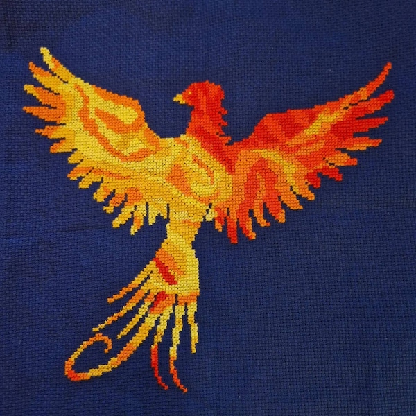 Phoenix Cross Stitch Pattern, Birds Counted Cross Stitch Chart, Nature ...