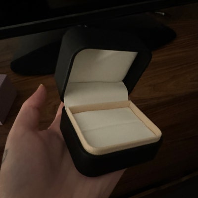 Engagement Ring Box Wedding Ring Box Black Ceremony Engagement Proposal ...