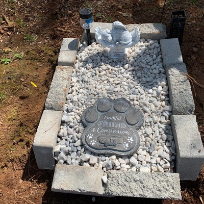 Personalized Dog Pet Grave Markers Memorial Angel Statue Stone Dog Pet