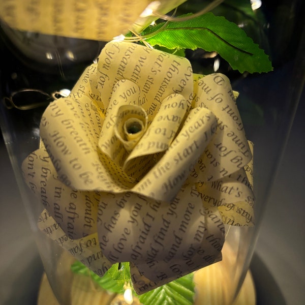 Personalised First Anniversary Gift, Paper Roses With Your Message or ...