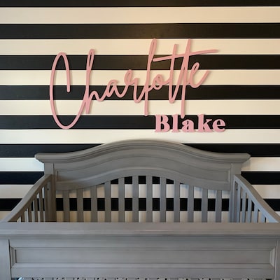 Nursery Name Sign, , Nursery Sign, Over Crib Sign, Nursery Letters ...