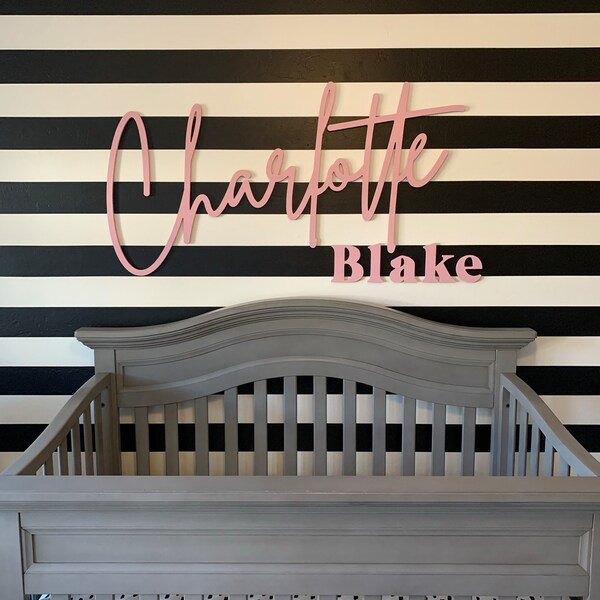 Nursery Name Sign, , Nursery Sign, Over Crib Sign, Nursery Letters ...