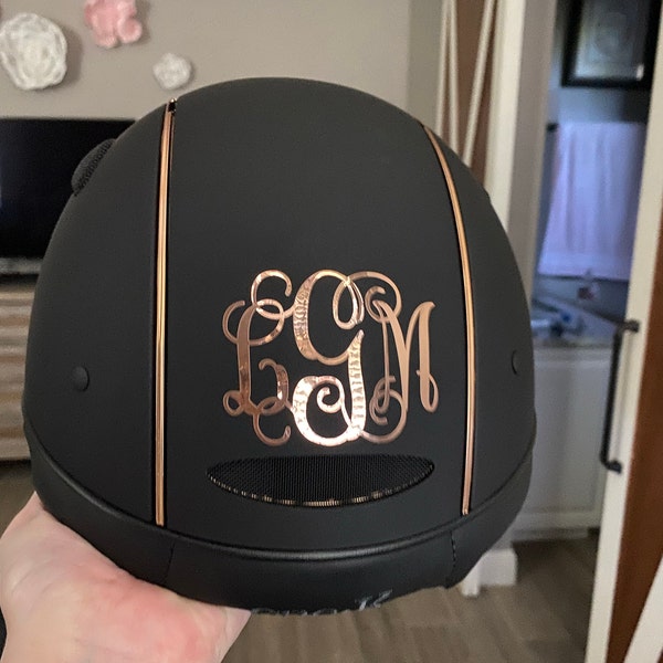Rose Gold Monogram Decal - Personalized Monogram Decal - Wedding Decal ...