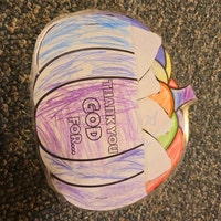 Thanksgiving Pumpkin Craft, Sunday School Give Thanks Activity ...