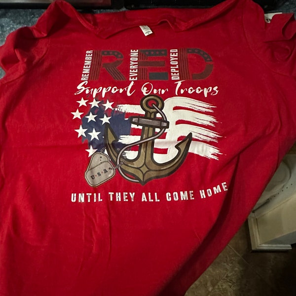 RED Friday Military Shirt, Remember Everyone Deployed T-shirt, We Wear ...