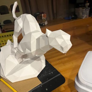 Cheetah Papercraft 3D, Pepakura Pdf Template Low Polygonal Paper ...