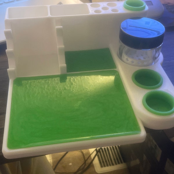 Ultimate Chill Tray Set Rolling Tray, Removable Ashtray, Ash Poker, and ...