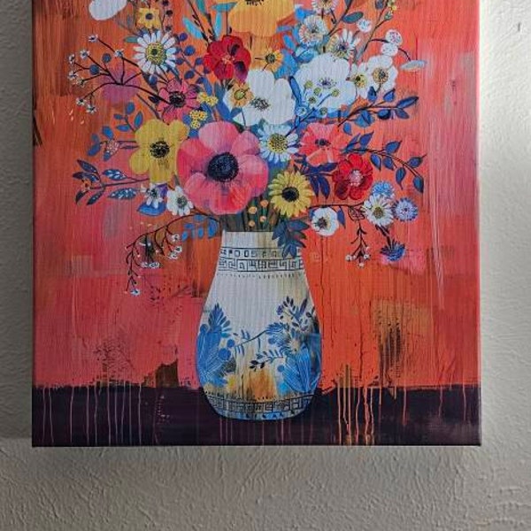 Funny Cat Wall Art, Whimsical Watercolor Cat Art for Kids Room Decor ...