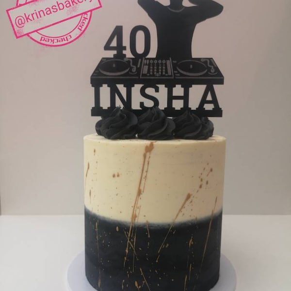 Dj Birthday Cake Topper,dj Theme Birthday Cake Topper,disc Jockey ...